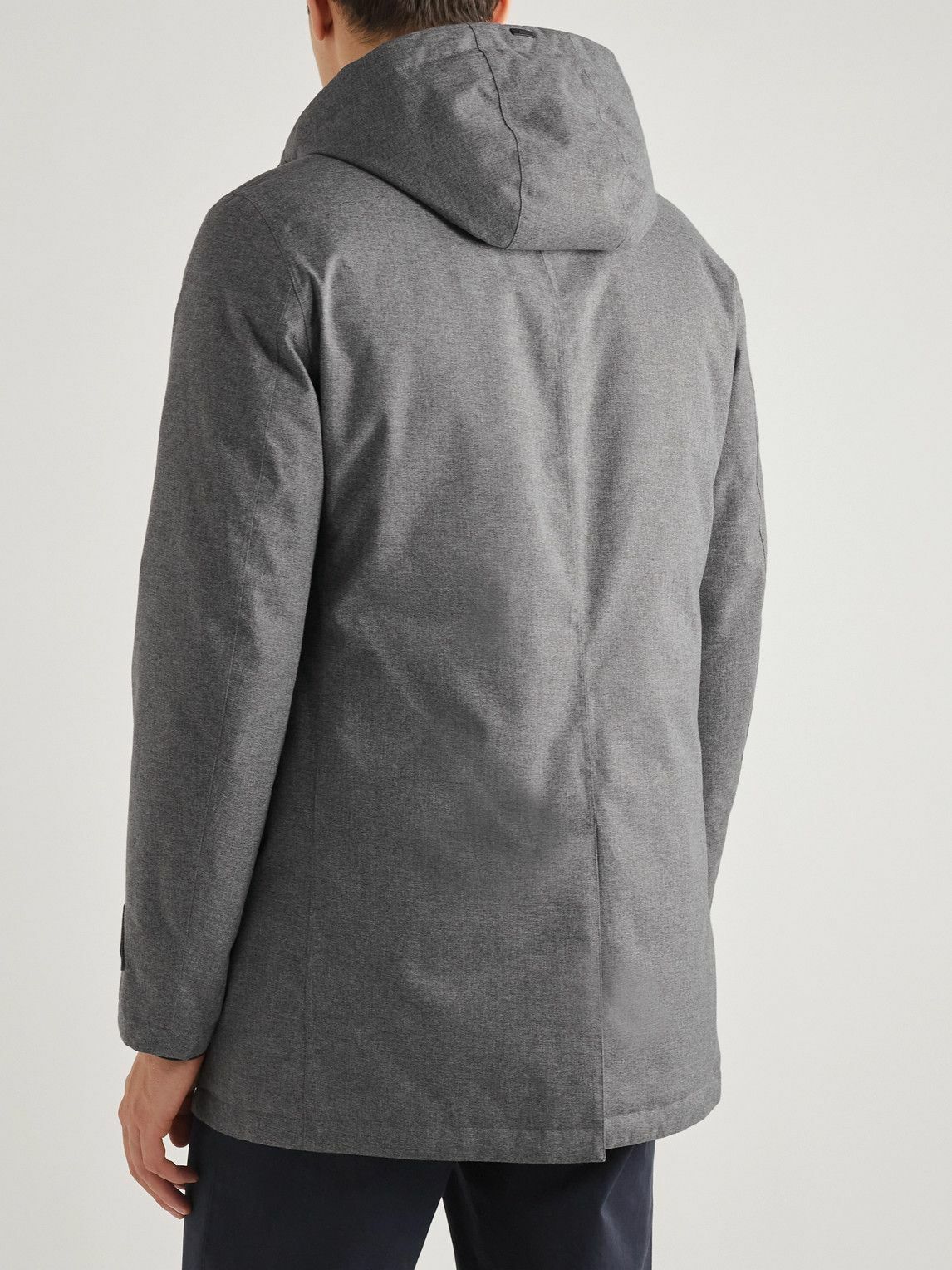 Herno Laminar - Woven Hooded Down Jacket - Gray Herno