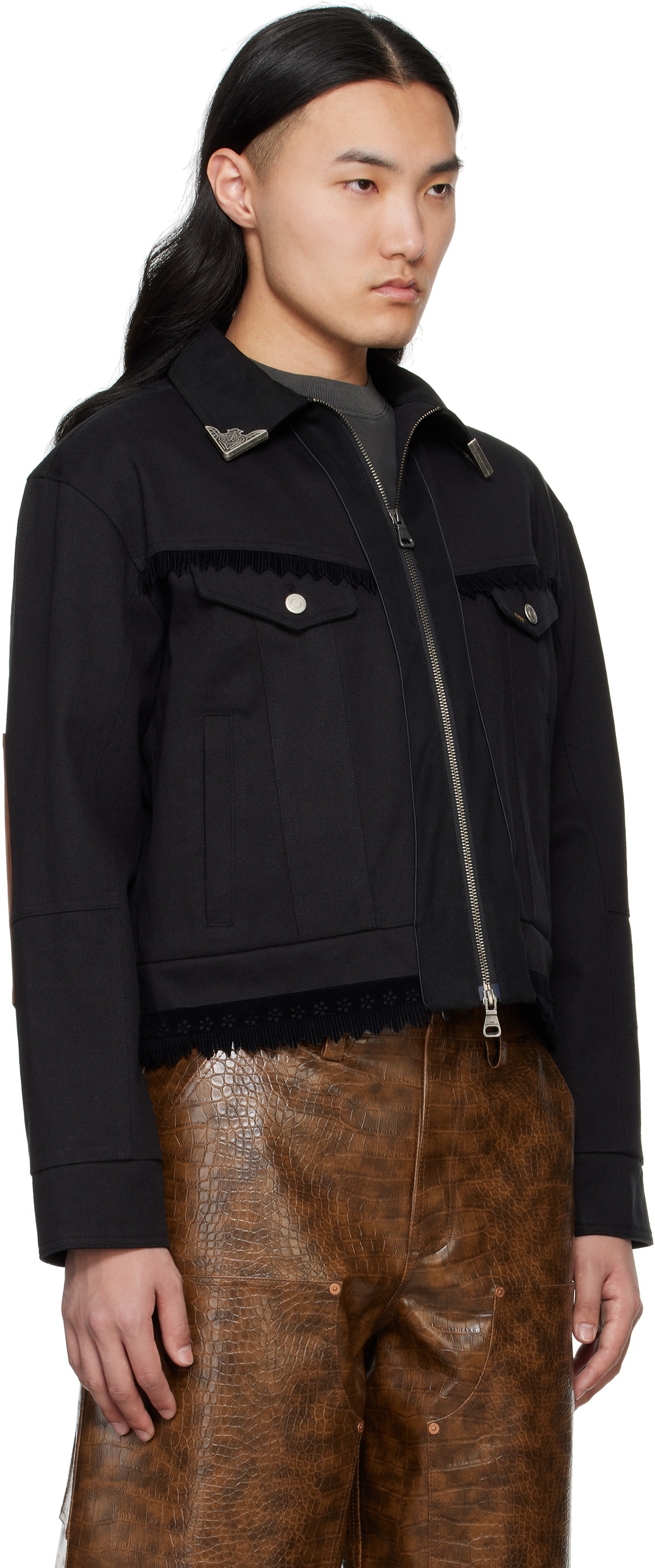 Andersson Bell Black Cowboy Cotton Zip-Up Jacket Andersson Bell