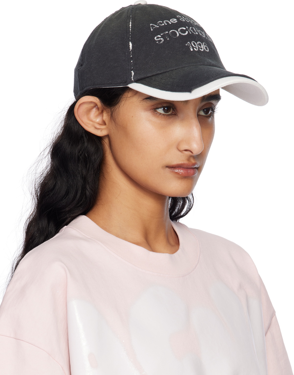 Acne Studios Black Logo Stamp Cap Acne Studios