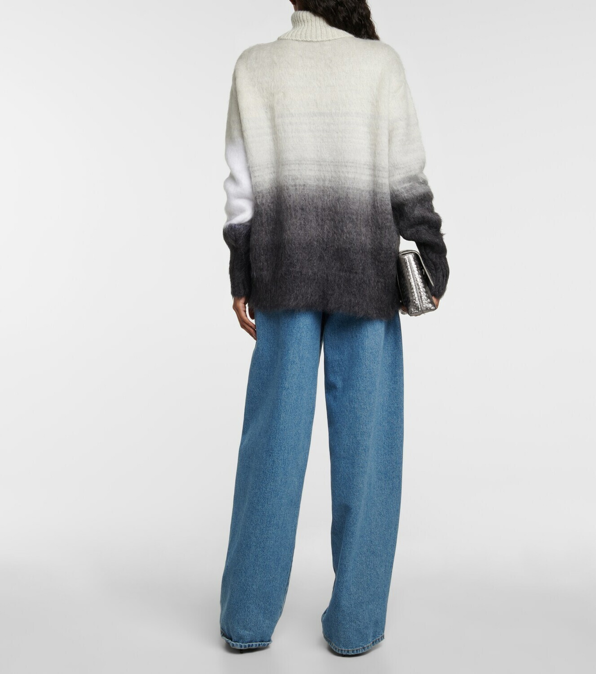 Off-White - Dégradé printed mohair-blend sweater Off-White