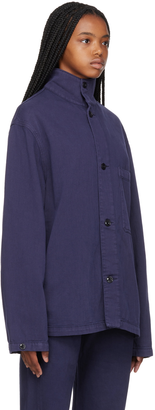 Lemaire Blue Button-Up Denim Jacket Lemaire