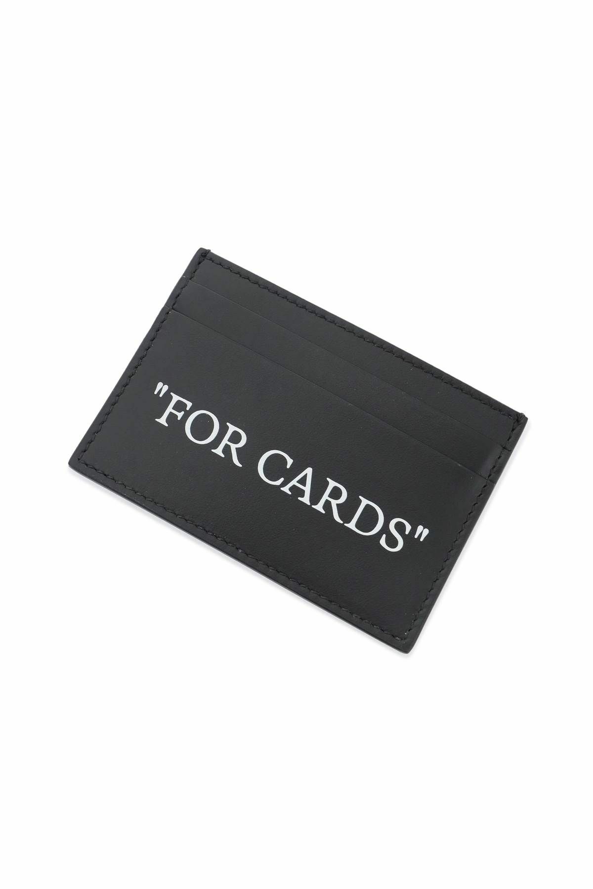 OFF-WHITE bookish card holder with lettering Black Off-White
