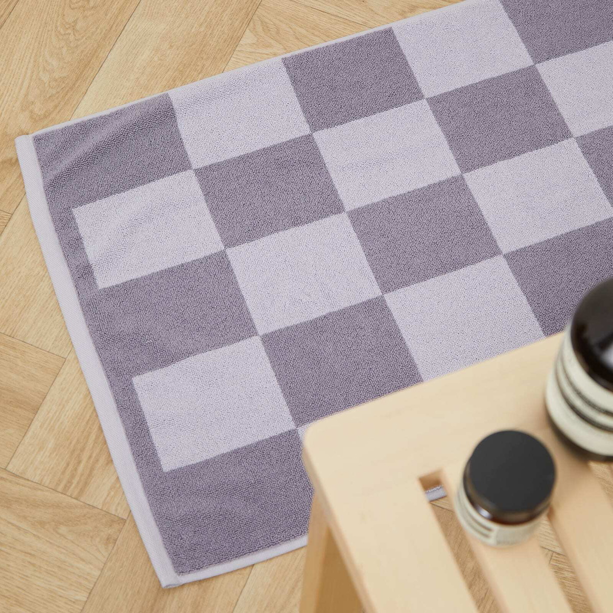 HAY Check Bath Mat in Lavender HAY