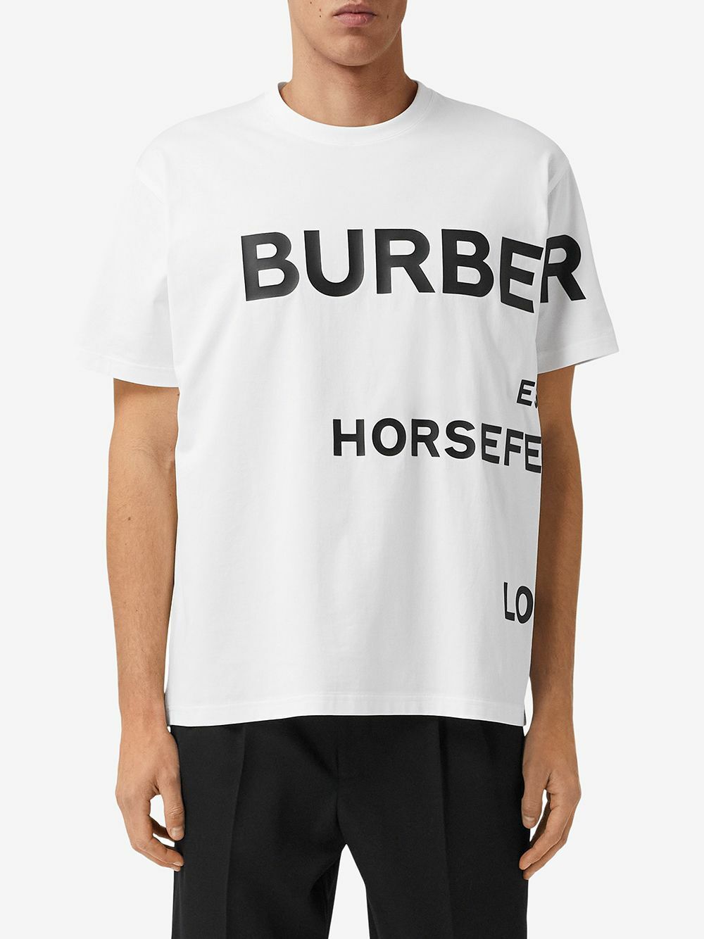 BURBERRY - Horseferry Logo Cotton T-shirt Burberry