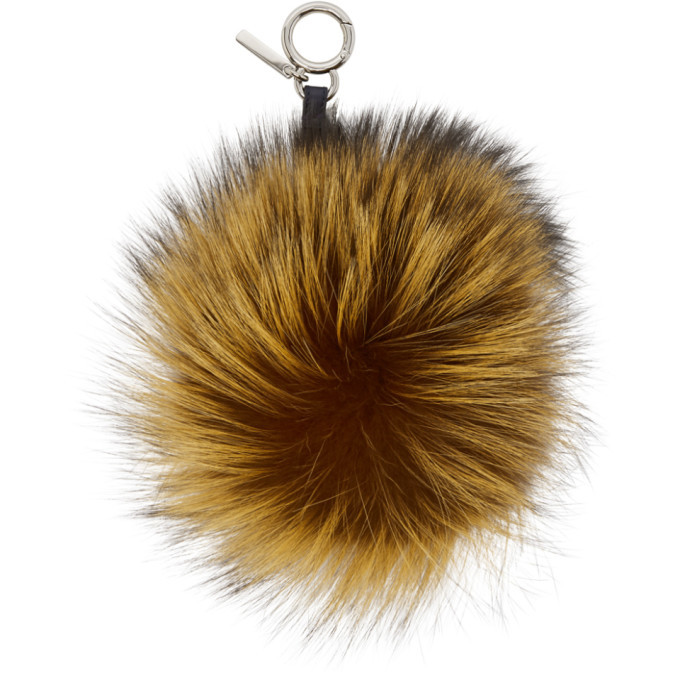 Fendi Brown Bag Bugs Fur Keychain Fendi