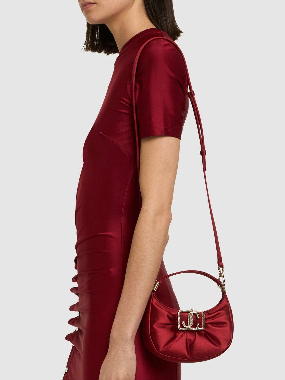 JIMMY CHOO Mini Edie Satin Hobo Bag Jimmy Choo