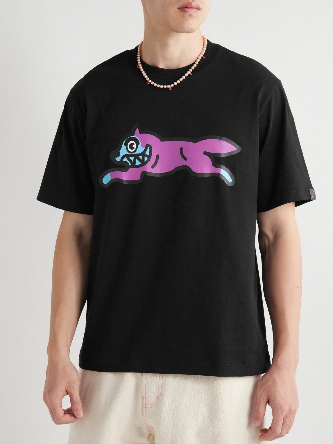 ICECREAM - Running Dog Cotton-Jersey T-Shirt - Black ICECREAM