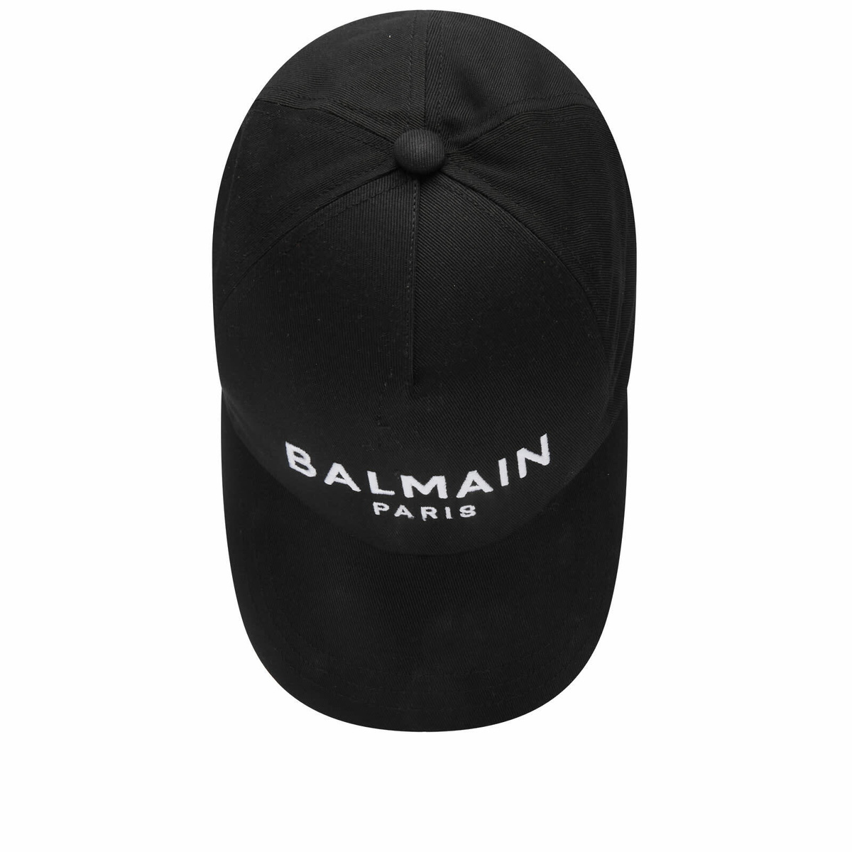 Balmain Men's Paris Logo Cap in Black/White Balmain