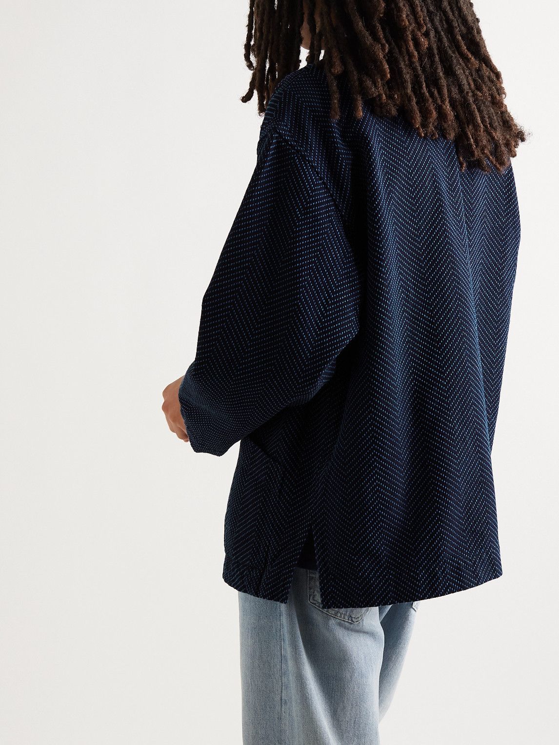 Blue Blue Japan - Yamamichi Cotton-Jacquard Jacket - Blue Blue Blue Japan