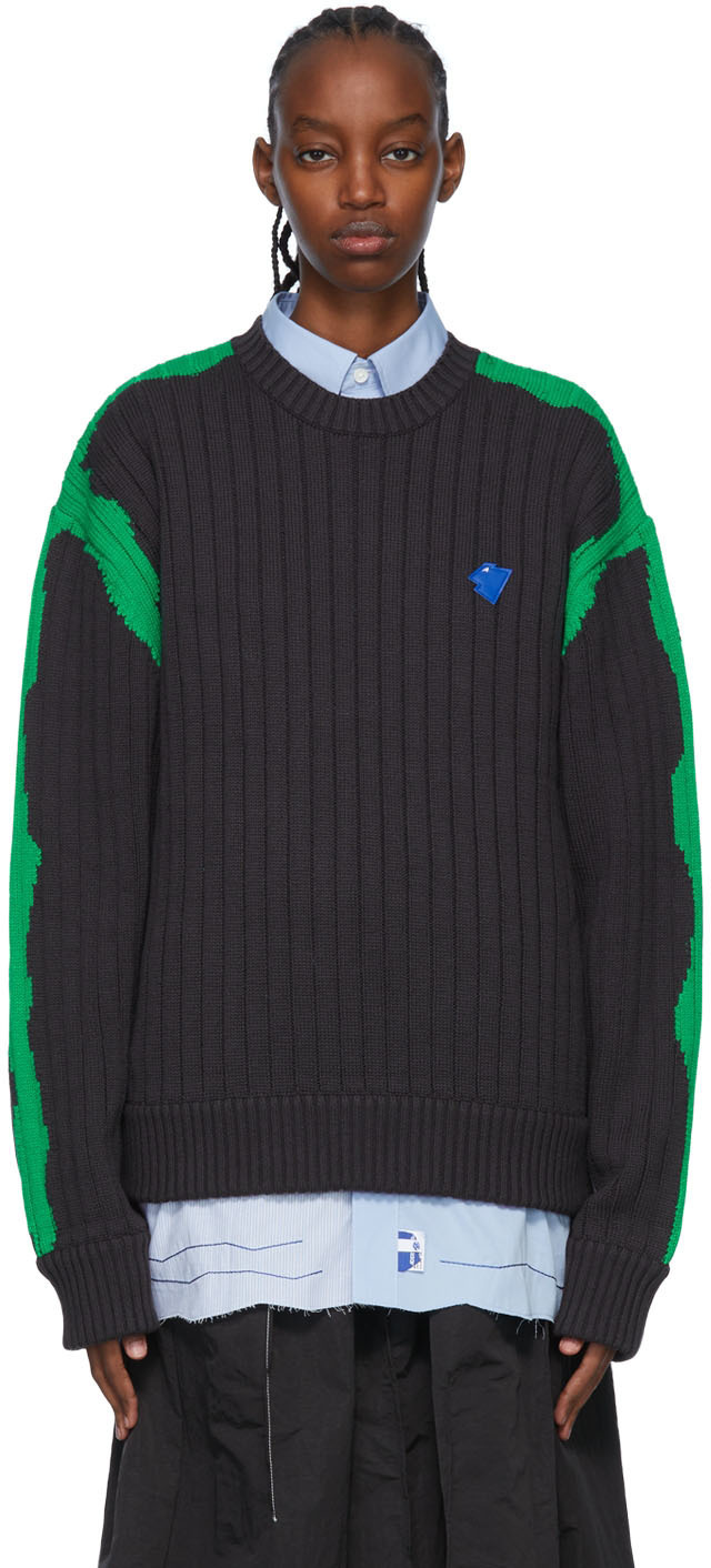ADER error Black Cotton Sweater ADER error