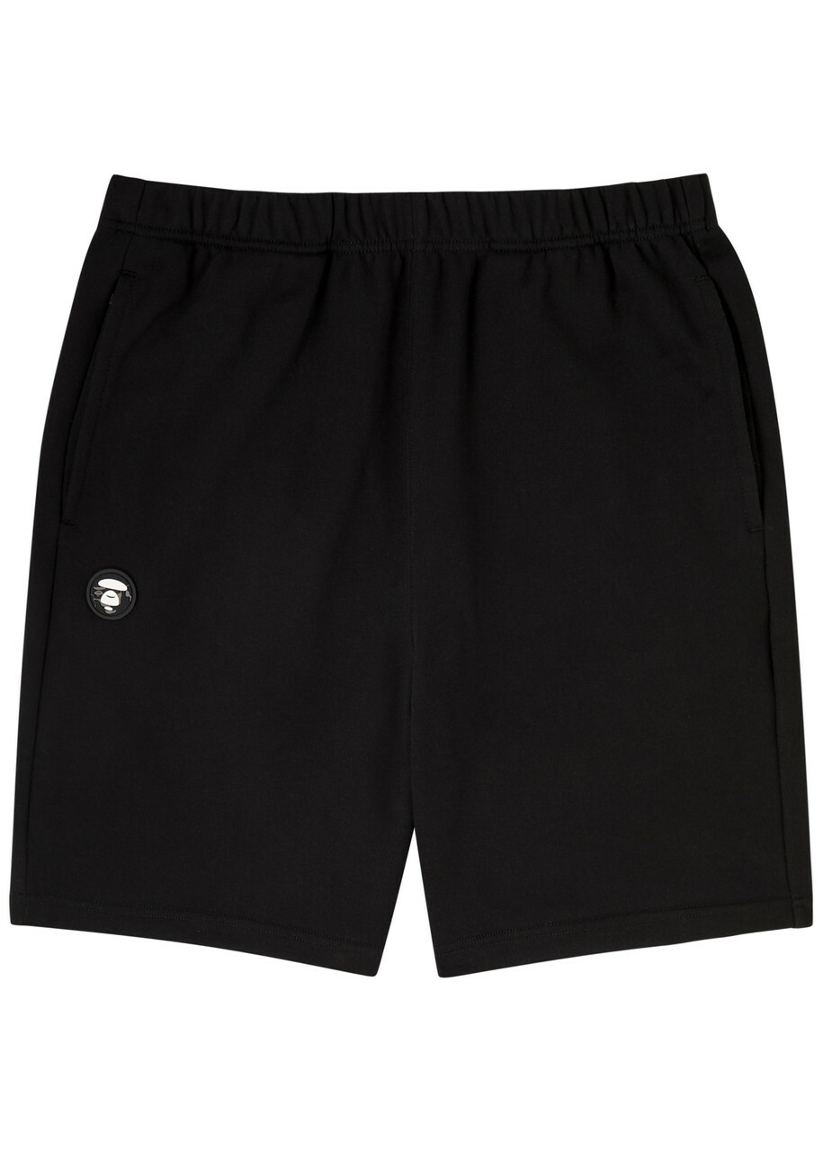 Aape Logo-embroidered Cotton-blend Shorts Black AAPE by A Bathing Ape