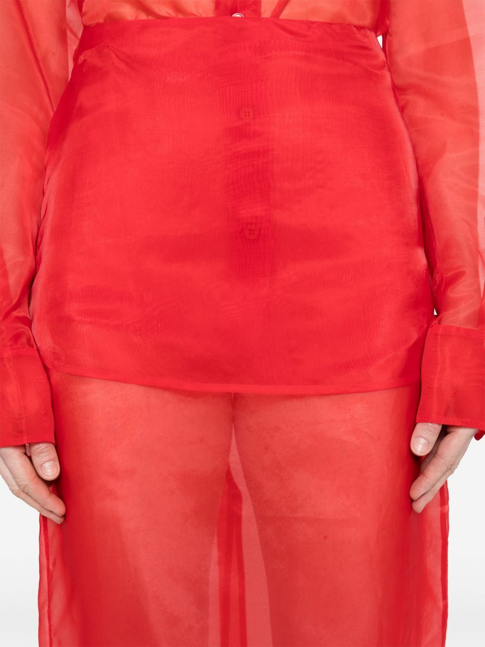 The Frankie Shop Red Peri Skirt The Frankie Shop