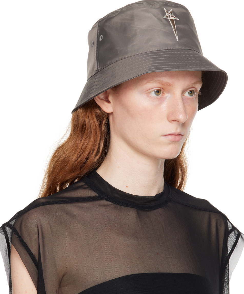 Rick Owens Gray Champion Edition Gilligan Bucket Hat Rick Owens