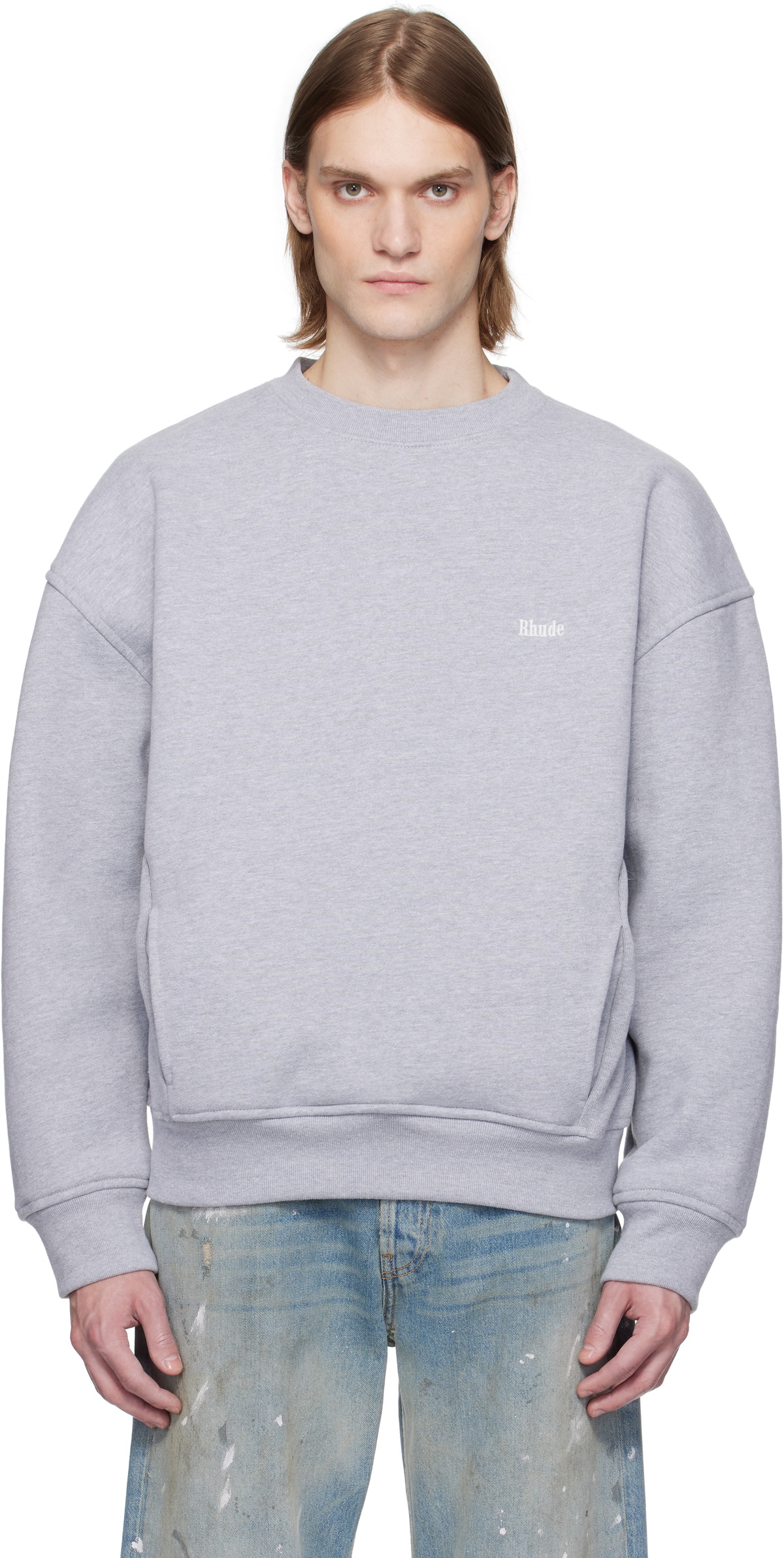 Rhude Gray Classique Crewneck Sweatshirt Rhude