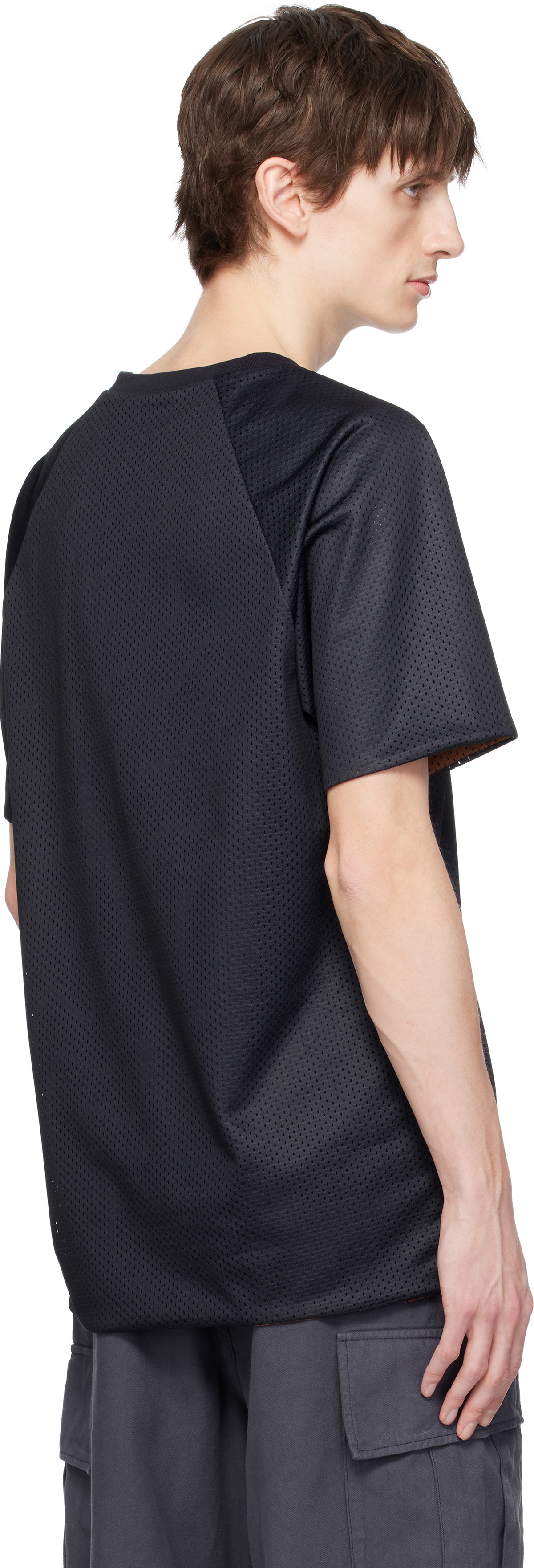 Palmes Navy Mesh Double Reversible T-shirt Palmes