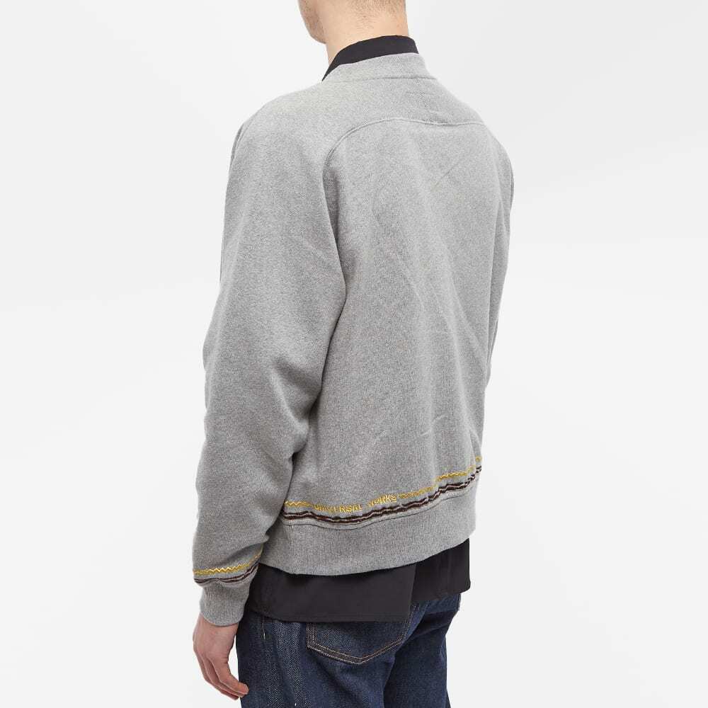 Universal Works Men's Dickie Sweat Cardigan in Grey Marl Universal Works