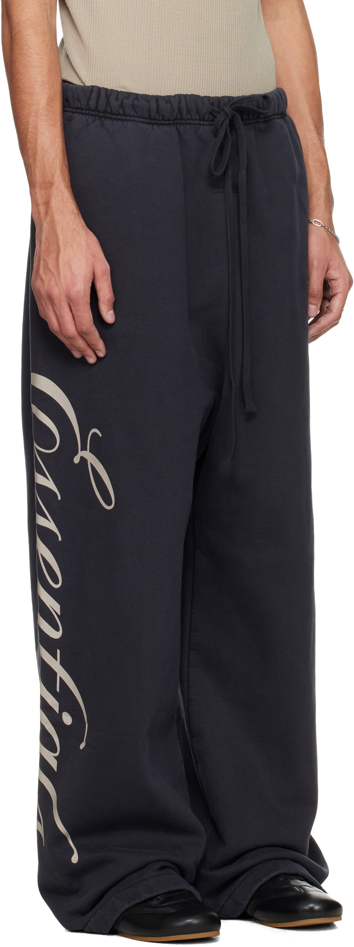 Fear of God ESSENTIALS Black Holiday Heavy Fleece Lounge Sweatpants ...