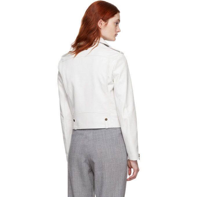 Mackage White Baya Moto Jacket Mackage