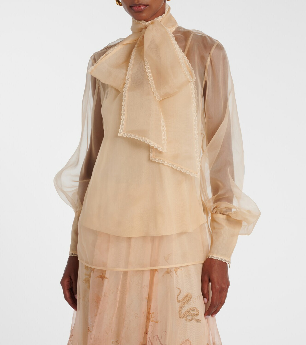 Zimmermann Bow-detail silk organza blouse Zimmermann