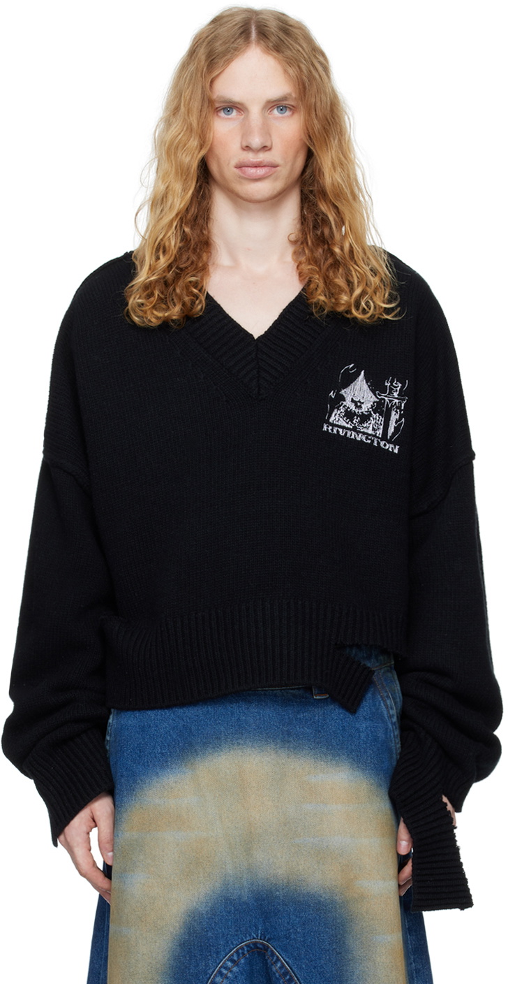 Rivington Roi Rebis Black Penta Cropped Sweater Rivington Roi Rebis