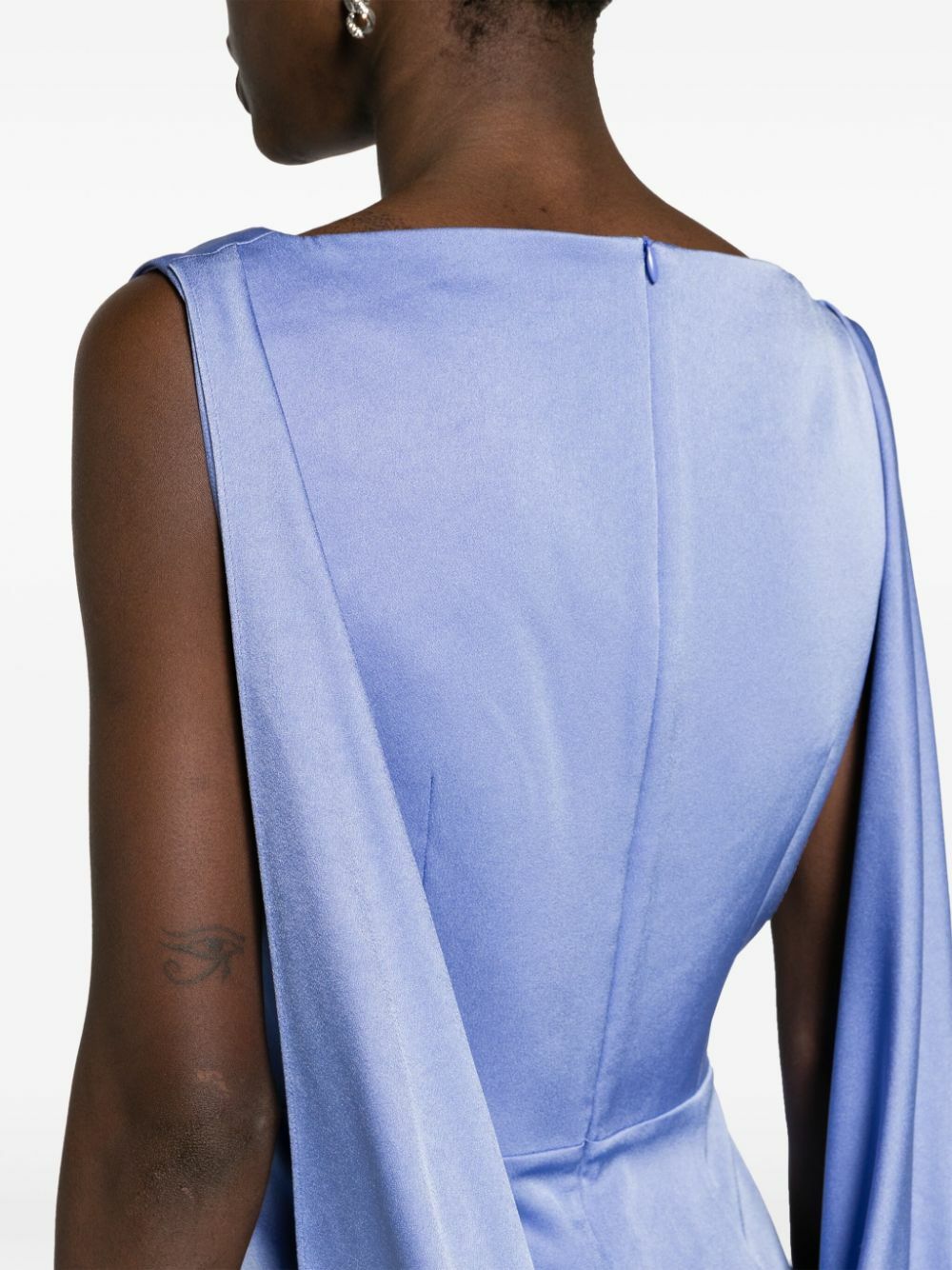 Alex Perry Blue Sleeveless Satin Mini Dress Alex Perry