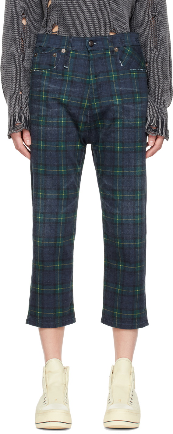 R13 Blue Tailored Drop Jeans R13