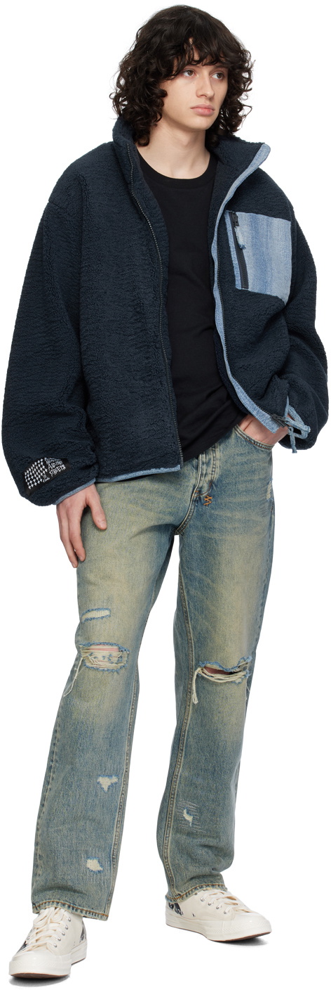 Ksubi Navy Icebreaker Zip-Up Jacket Ksubi
