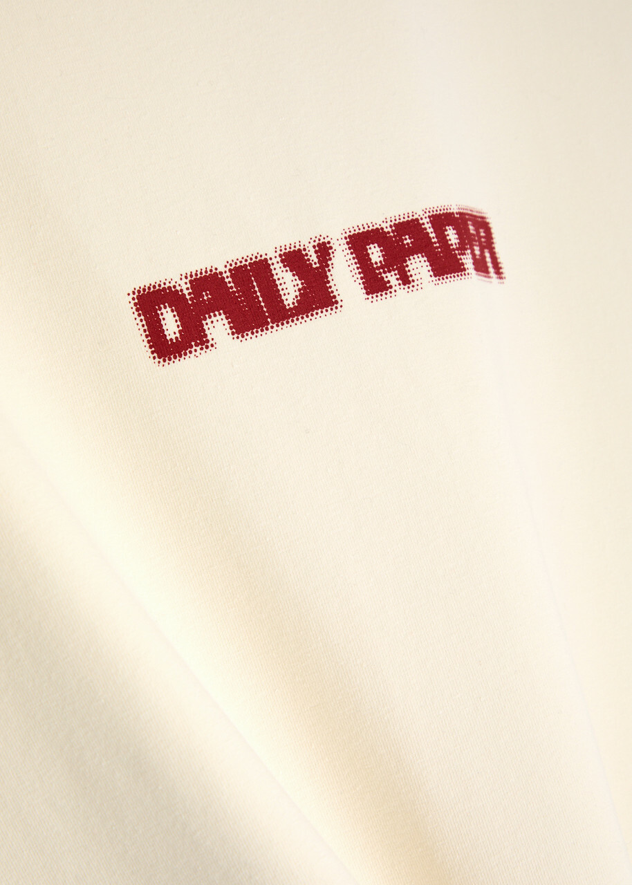 Daily Paper Dotted Type Logo Cotton T-shirt Off White Daily Paper