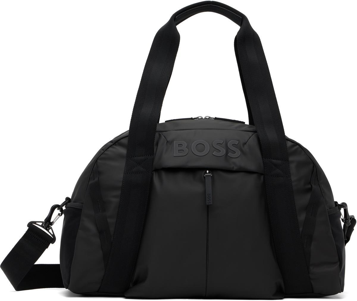 BOSS Black Faux-Leather Holdall Duffle Bag BOSS