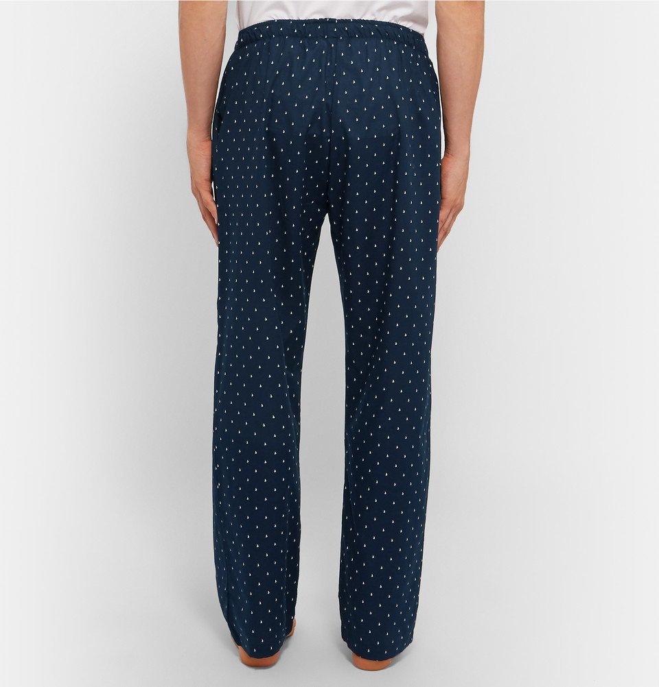 Derek Rose - Nelson Printed Cotton Pyjama Set - Men - Navy Derek Rose