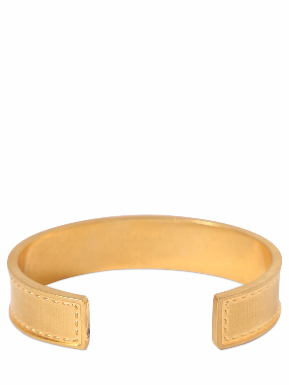 BALMAIN - Signature Tubular Brass Bracelet Balmain