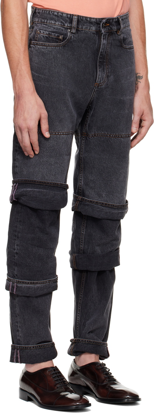 Y/Project Black Multi Cuff Jeans Y/Project