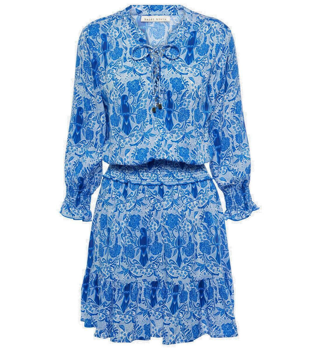 Heidi Klein Lake Como printed smocked minidress Heidi Klein