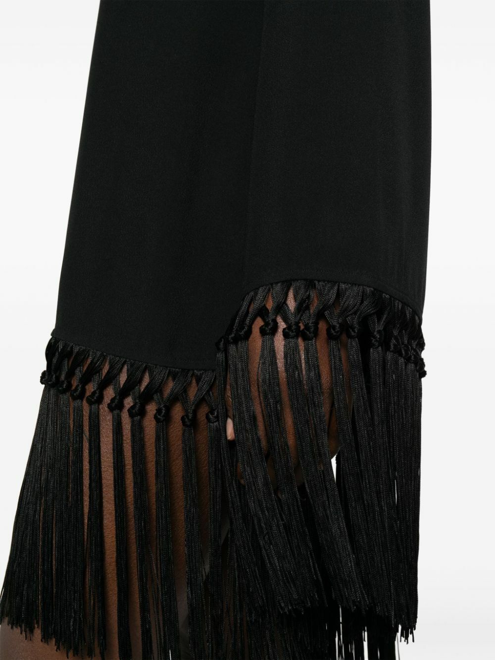 Taller Marmo Black Claudia Fringed Mini Dress Taller Marmo