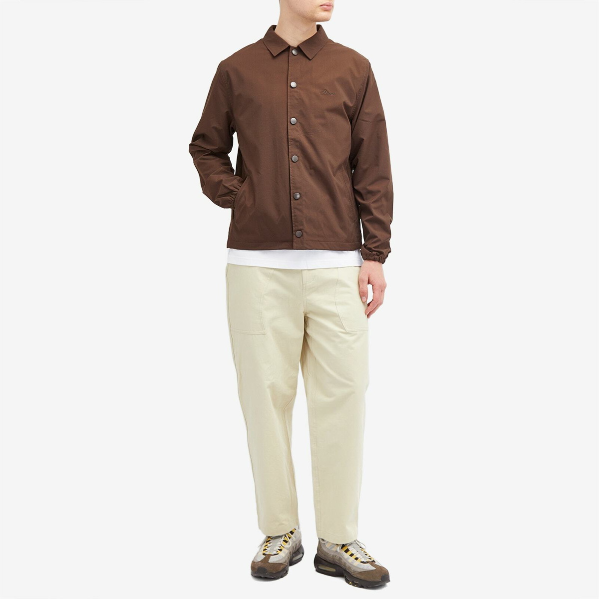 Dime Men's Cursive Coach Jacket in Espresso Dime