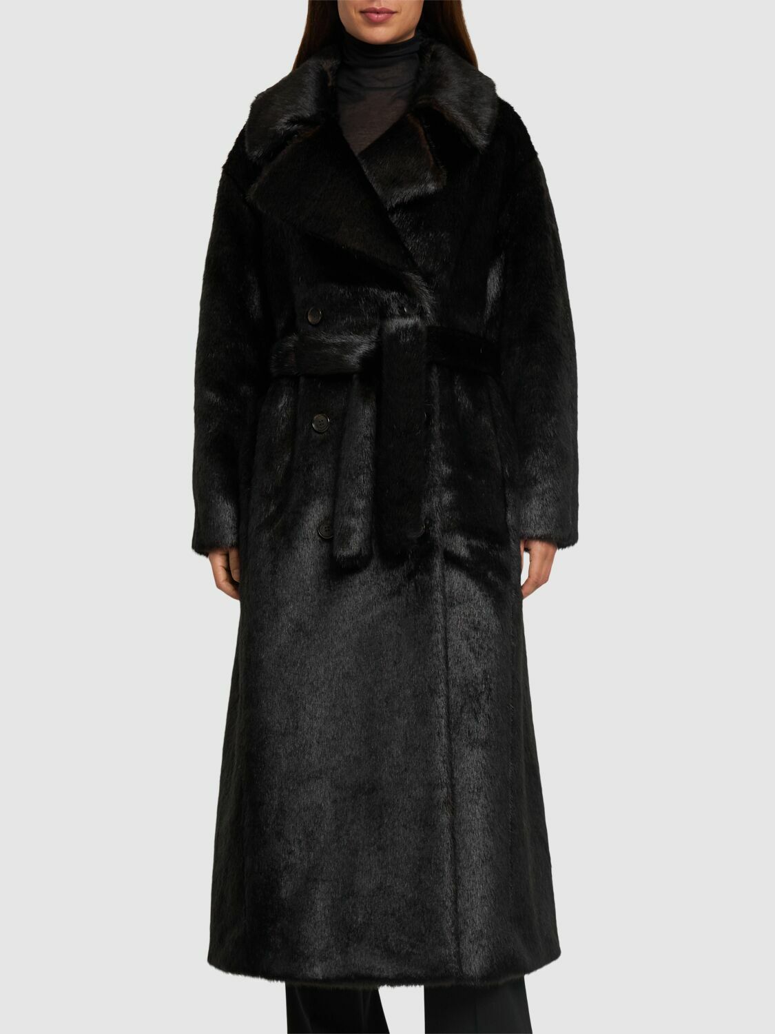THE FRANKIE SHOP Joni Long Faux Fur Coat The Frankie Shop