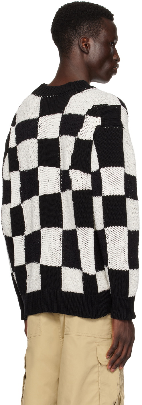 Junya Watanabe Black & Off-White Check Sweater Junya Watanabe