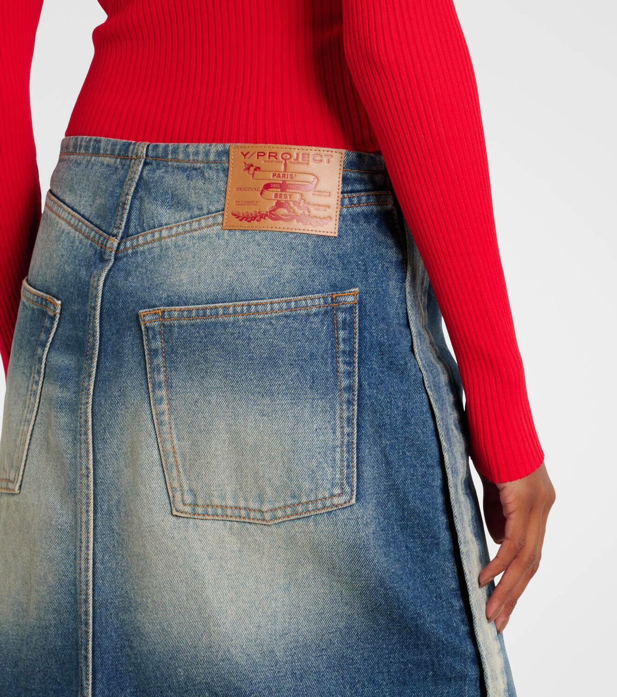 Y/Project Denim maxi skirt Y/Project