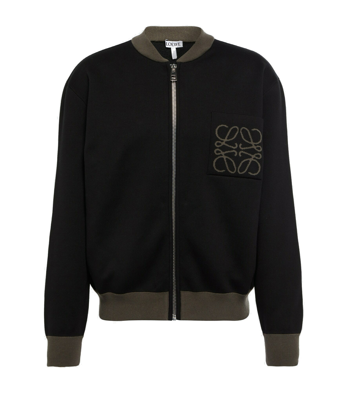 Loewe Anagram Leather Patch Bomber Jacket Loewe