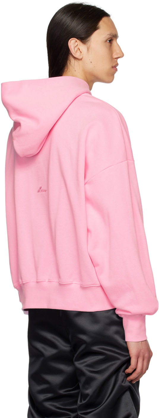 We11done Pink Back Embroidered Hoodie We11done