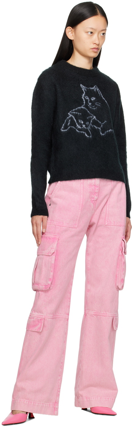 MSGM Black Jacquard Sweater MSGM