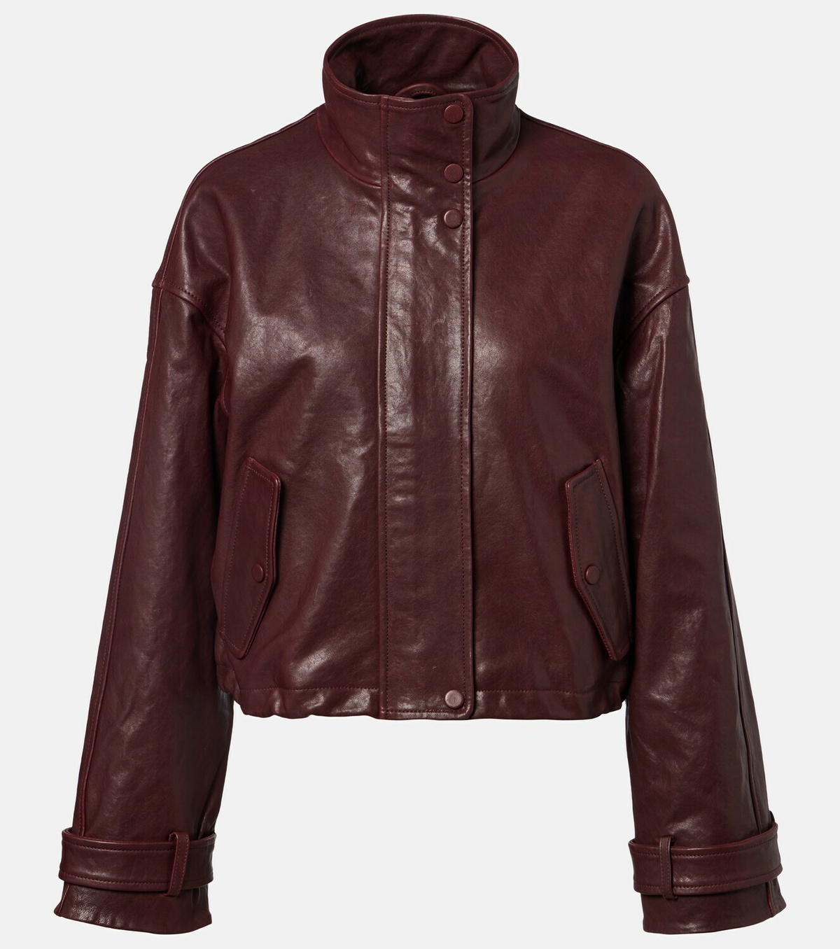 Veronica Beard Bateman cropped leather jacket Veronica Beard