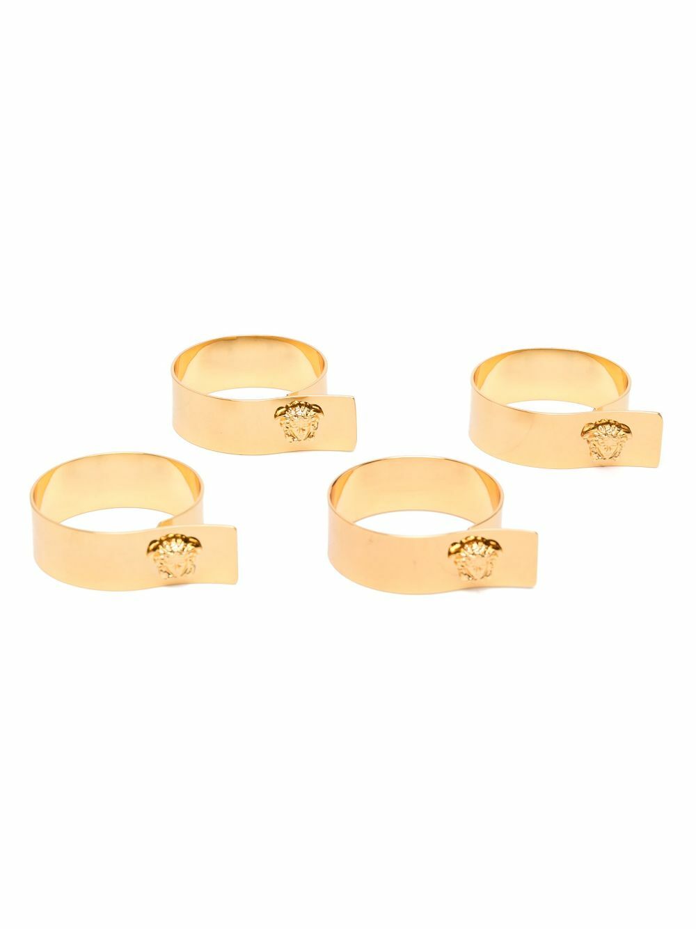 Versace Gold-Tone Medusa Napkin Ring Set Versace