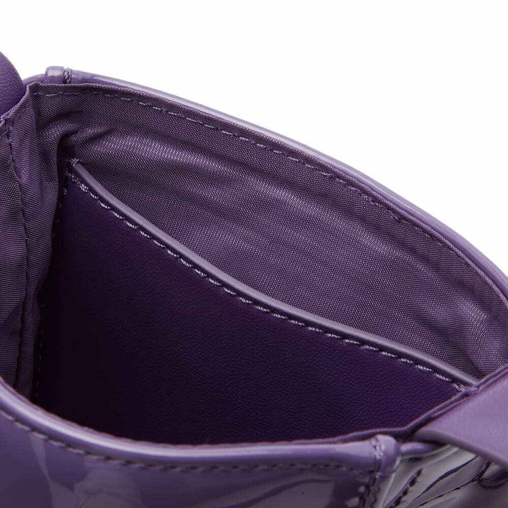Acne Studios Akki Patent Plaque Face Bag in Purple/Green Acne Studios