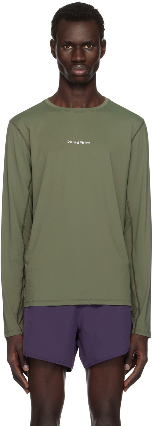 District Vision Green Ultralight Aloe Long Sleeve T-shirt District Vision