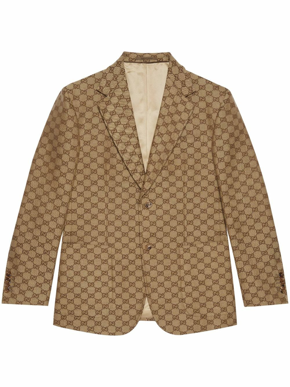 GUCCI - Elegant Jacket In Gg Supreme Linen Gucci