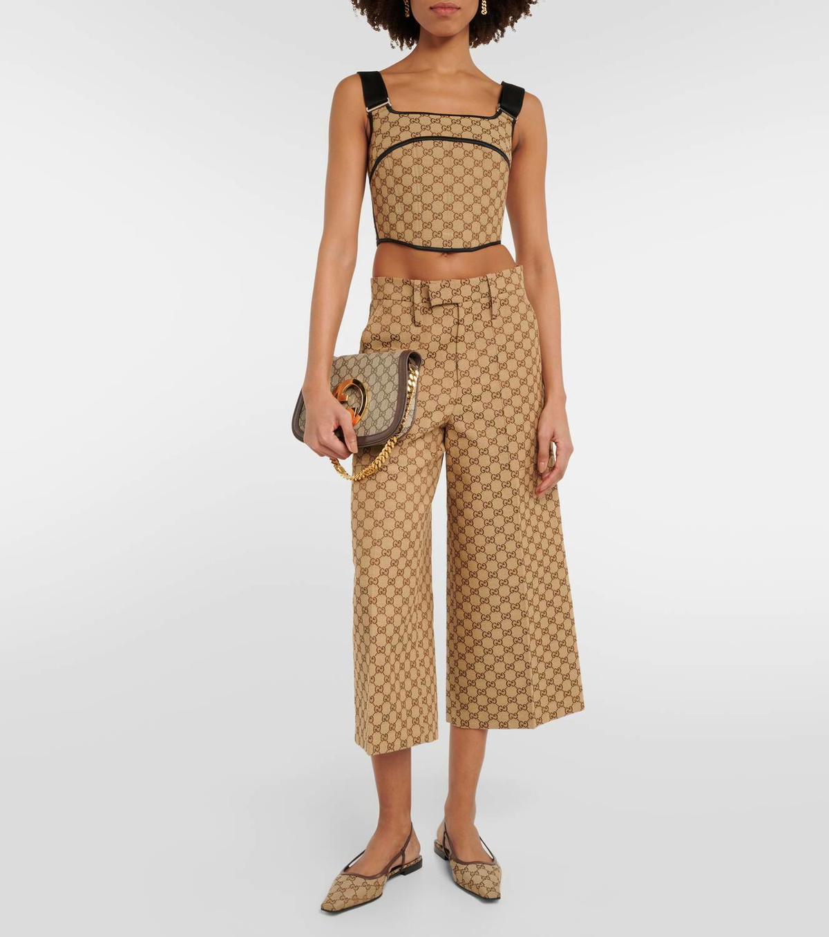 Gucci GG cotton-blend bustier top Gucci