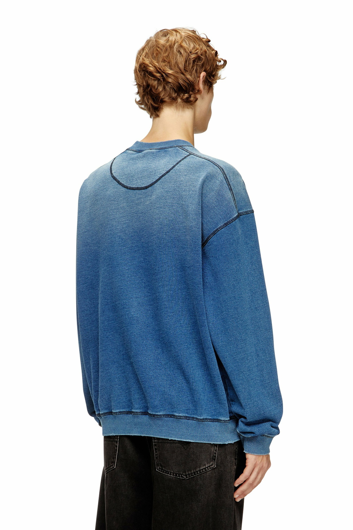 Diesel Cotton sweater with contrasting stitching - Sweaters Mens in ...