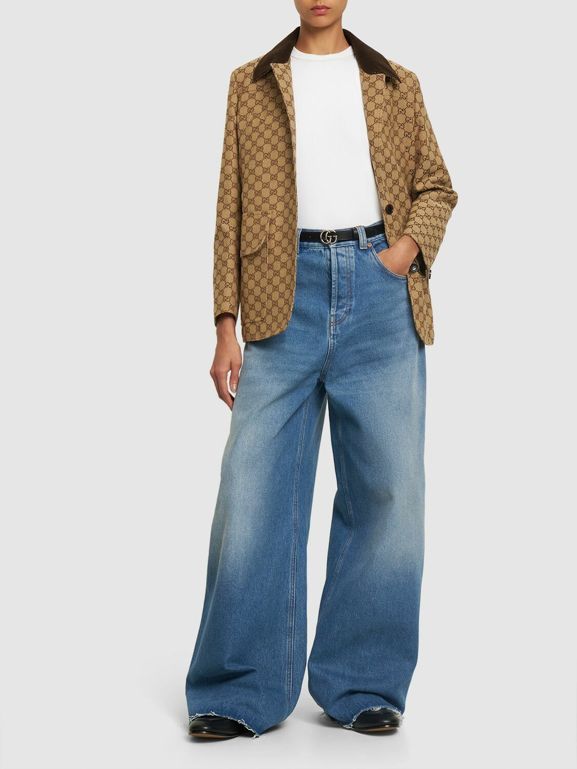 GUCCI - Denim Pants W/ Slim Horsebit Gucci