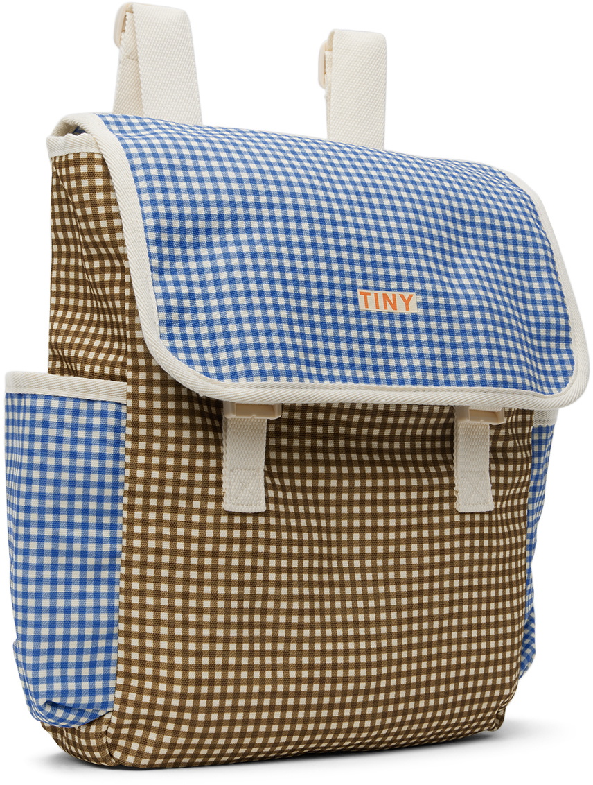 TINYCOTTONS Kids Blue & Brown Vichy Backpack TINYCOTTONS